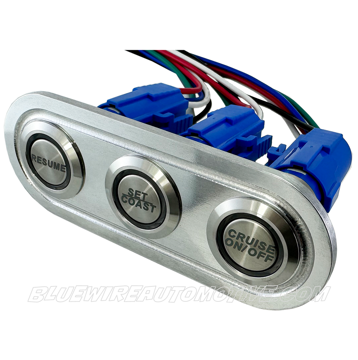 DELUXE SILVER SERISE BILLET CRUISE CONTROL SWITCH KIT-BLUE LED ...