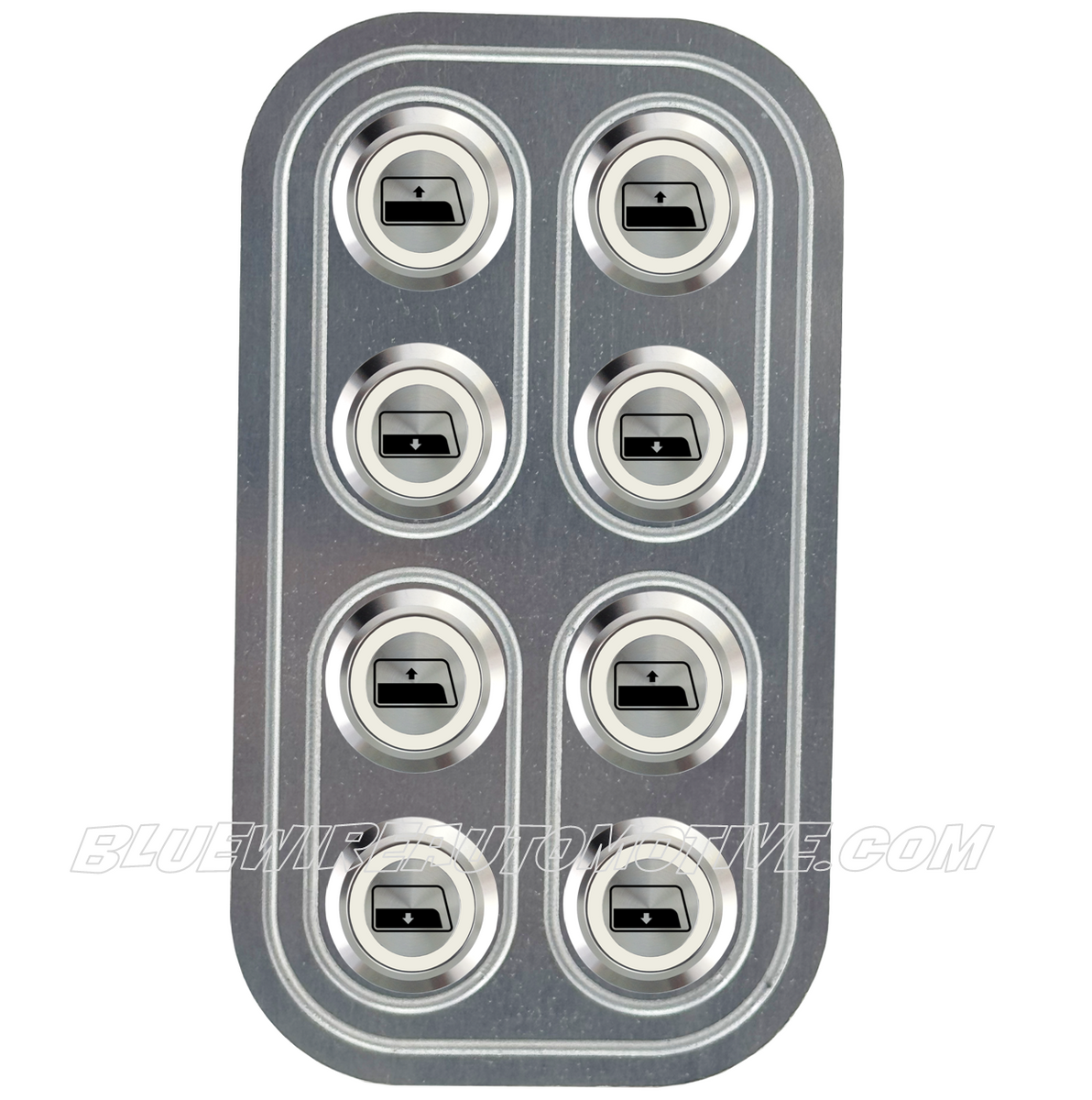 DELUXE SILVER SERIES BILLET POWER WINDOW SWITCH-WINDOW-4 DOOR-WHITE ...