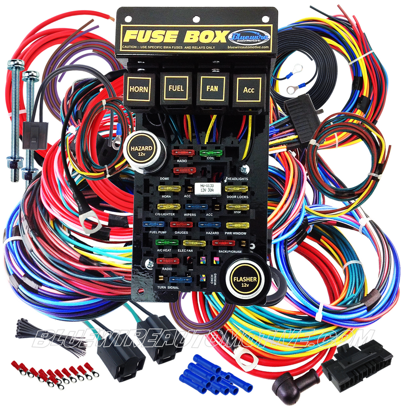 UNIVERSAL 21-CIRCUIT+PRO PLUS AUTOMOTIVE WIRING HARNESS| Bluewire ...