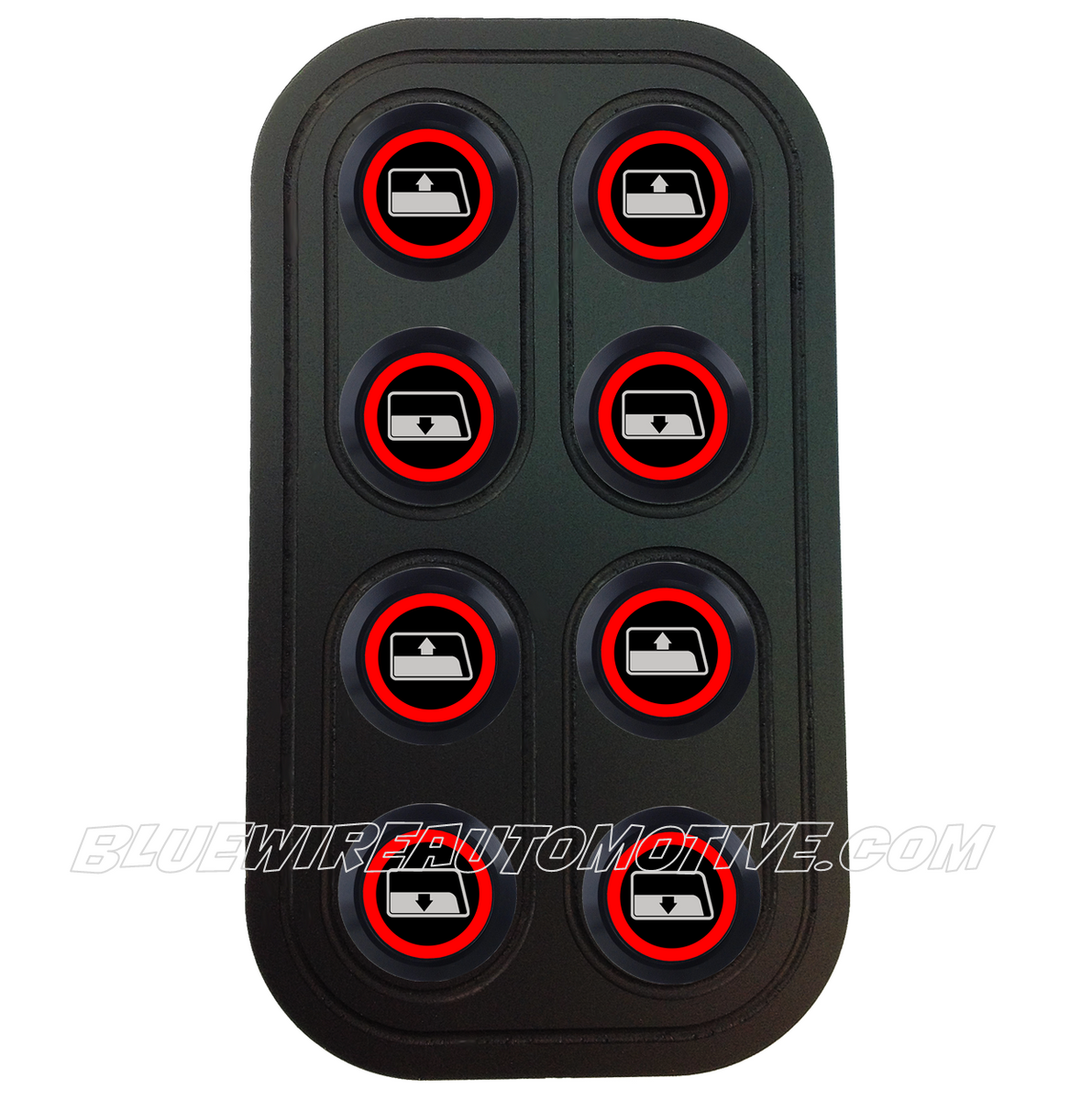 DELUXE BLACK SERIES BILLET POWER WINDOW SWITCH-WINDOW-4 DOOR-RED ...