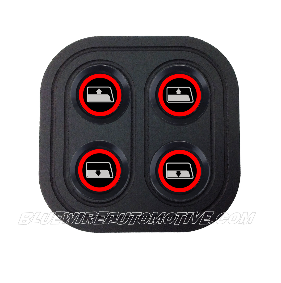 DELUXE BLACK SERIES BILLET POWER WINDOW SWITCH-2D-WINDOW-RED| Bluewire ...
