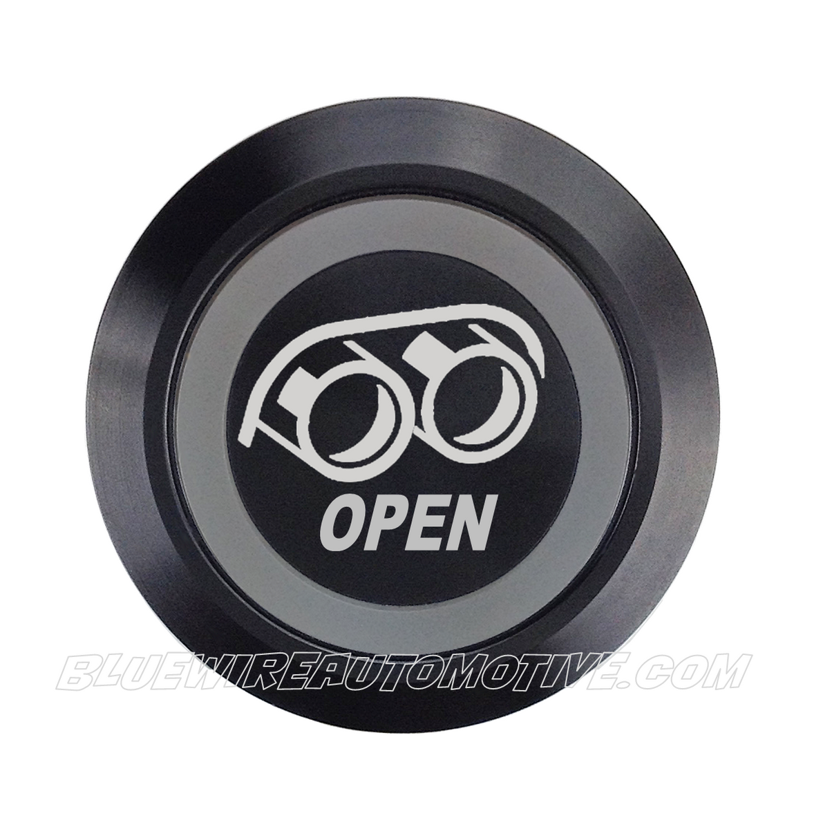 BLACK SERIES BILLET BUTTON-EXHAUST OPEN-MOMENTARY-19mm| Bluewire Automotive