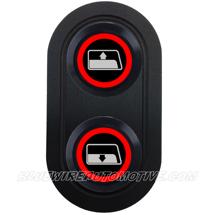 DELUXE BLACK SERIES BILLET POWER WINDOW SWITCH-WINDOW-RED| Bluewire ...