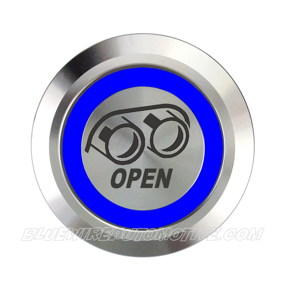 SILVER SERIES BILLET BUTTON-EXHAUST OPEN-MOMENTARY-19mm| Bluewire ...