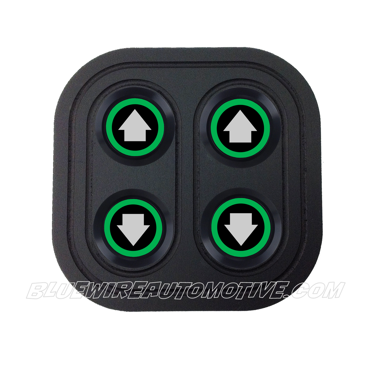 DELUXE BLACK SERIES BILLET POWER WINDOW SWITCH-2D-ARROW-GREEN| Bluewire ...
