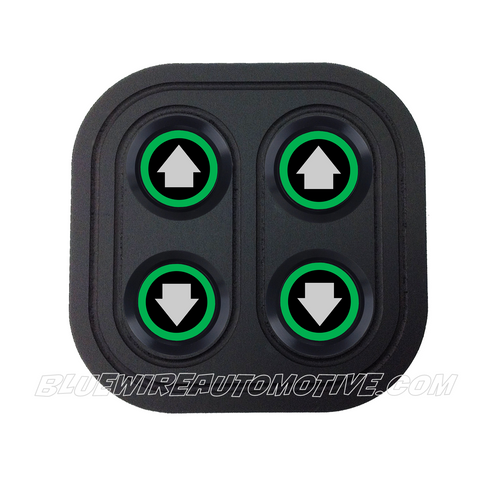 DELUXE BLACK SERIES BILLET POWER WINDOW SWITCH-2D-ARROW-GREEN| Bluewire ...