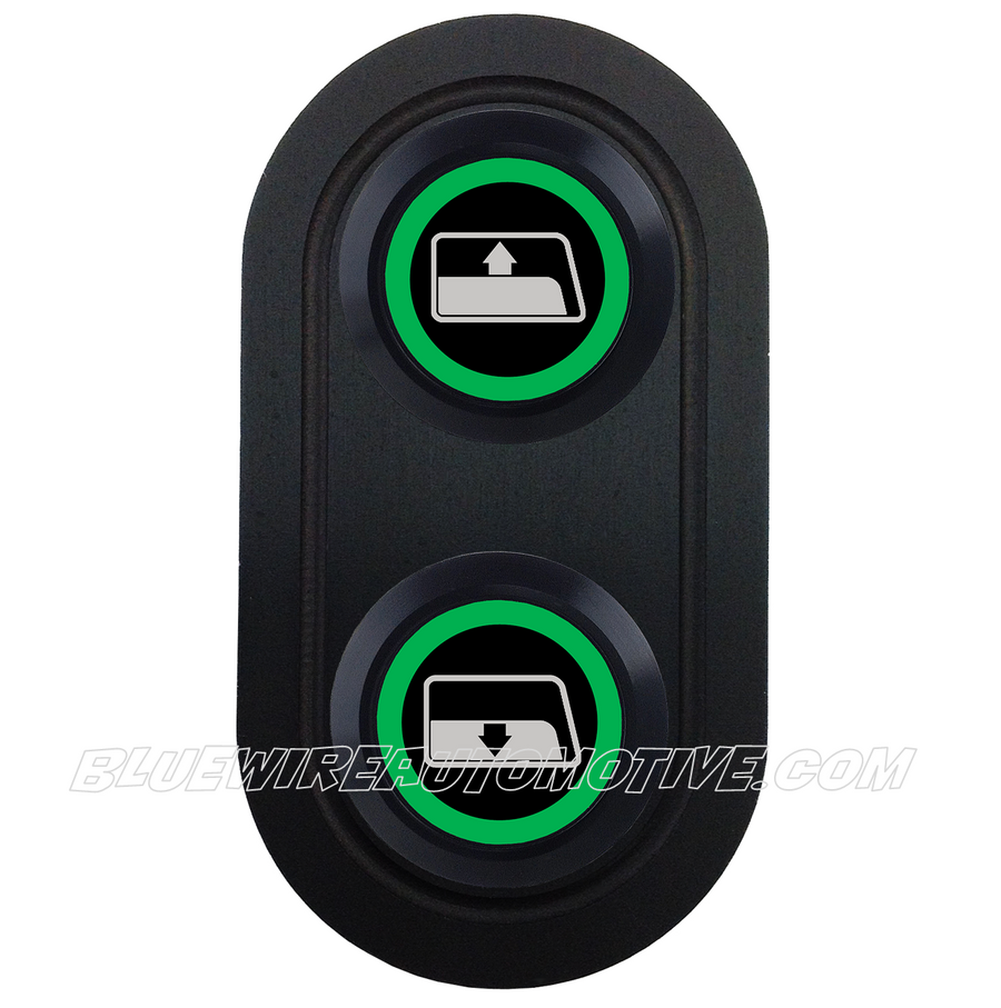 DELUXE BLACK SERISE BILLET POWER WINDOW SWITCH-WINDOW-GREEN| Bluewire ...