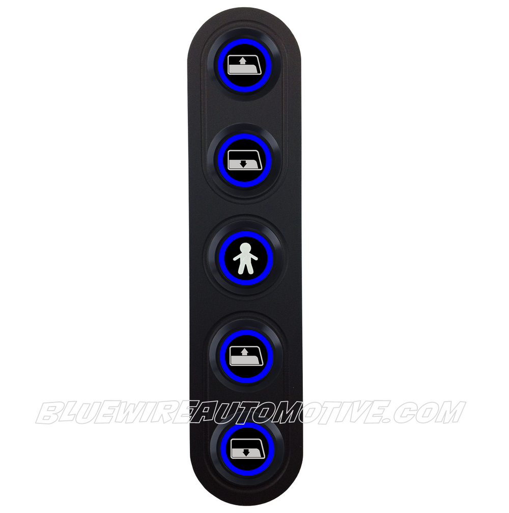 DELUXE BLACK SERISE BILLET VERTICAL 2 DOOR POWER WINDOW SWITCH-WINDOW+ ...