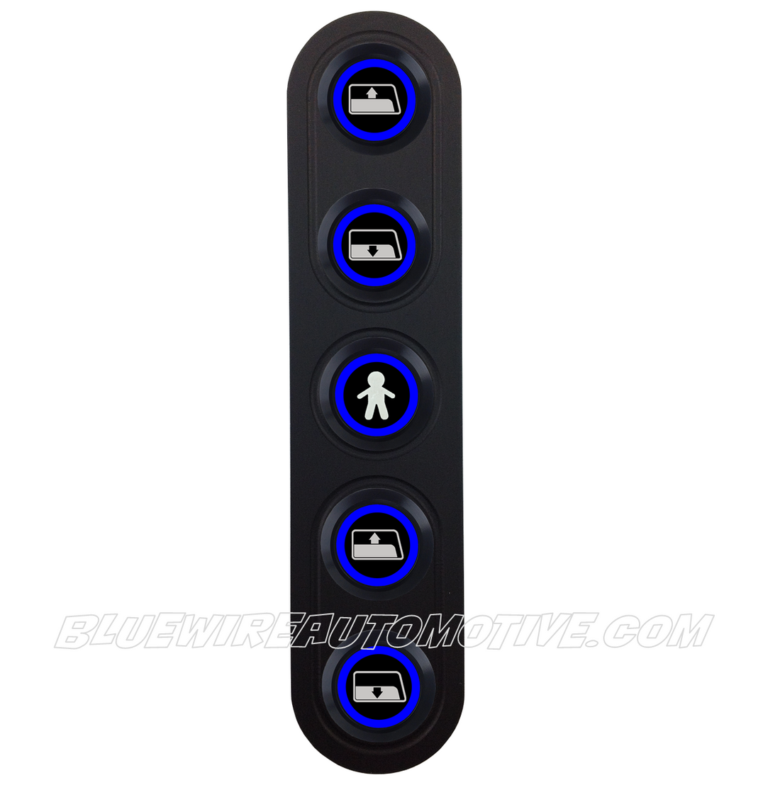 DELUXE BLACK SERISE BILLET VERTICAL 2 DOOR POWER WINDOW SWITCH-WINDOW+ ...