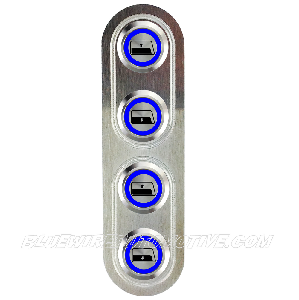 DELUXE SILVER SERISE BILLET VERTICAL 2 DOOR POWER WINDOW SWITCH-WINDOW ...