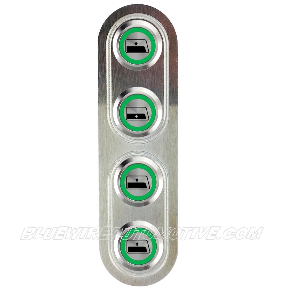 DELUXE SILVER SERISE BILLET VERTICAL 2 DOOR POWER WINDOW SWITCH-WINDOW ...