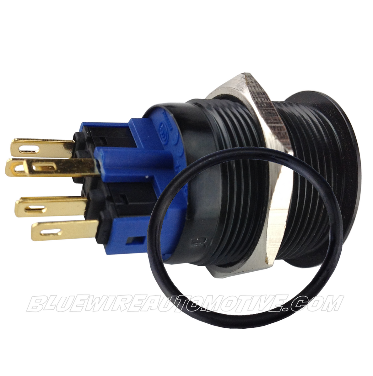 BLACK SERIES DUAL COLOUR BILLET BUTTON-22mm-HAZARD| Bluewire Automotive