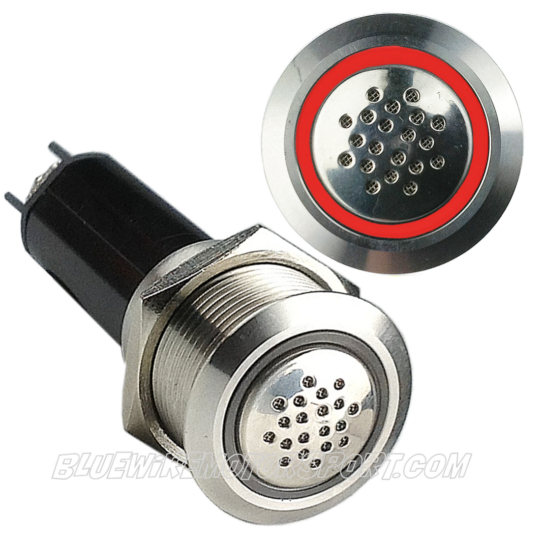 SILVER SERIES BILLET-WARNING BUZZER-RED-19mm| Bluewire Automotive