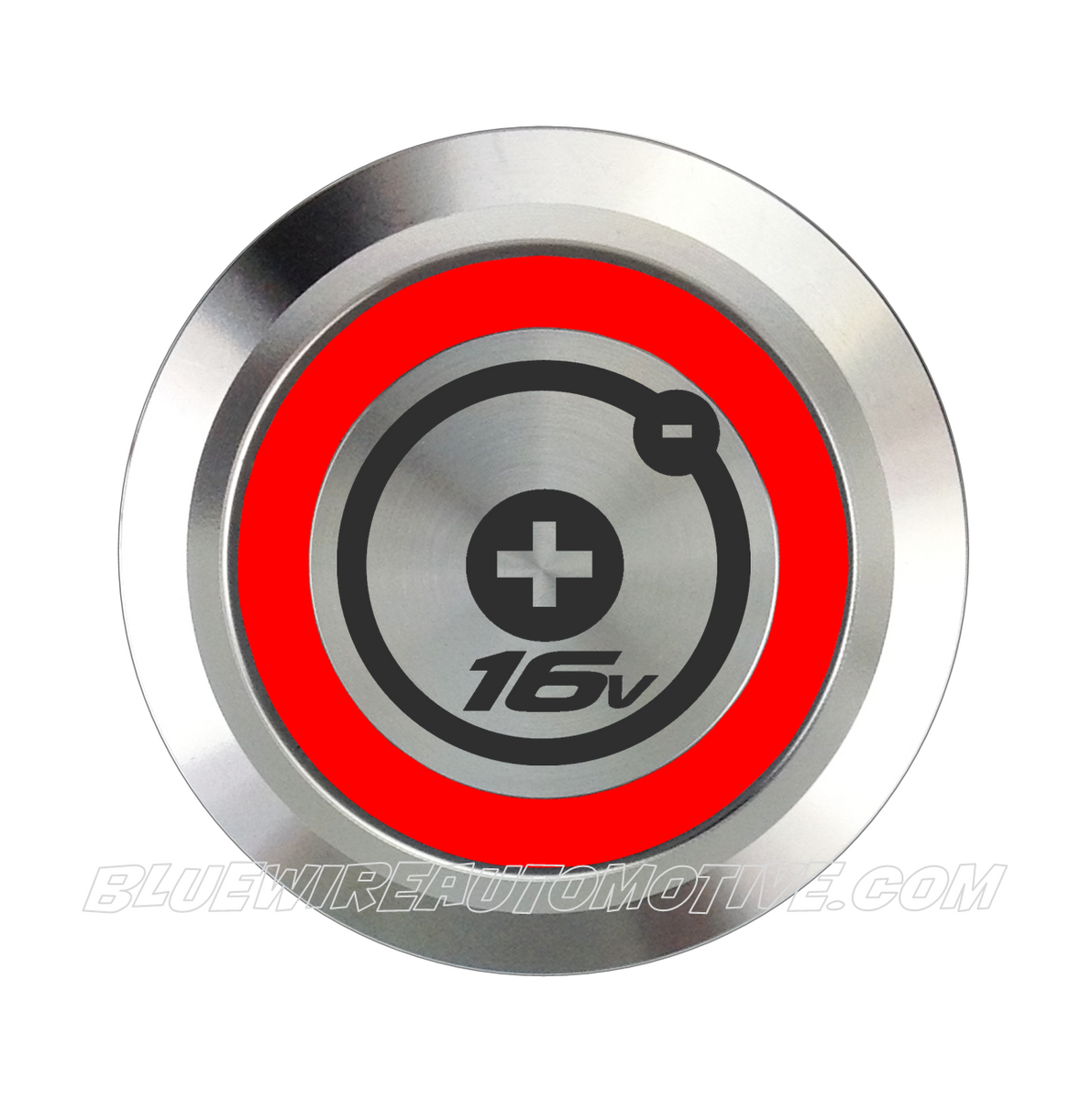 SILVER SERIES BILLET BUTTON-22mm-POWER 16V| Bluewire Automotive