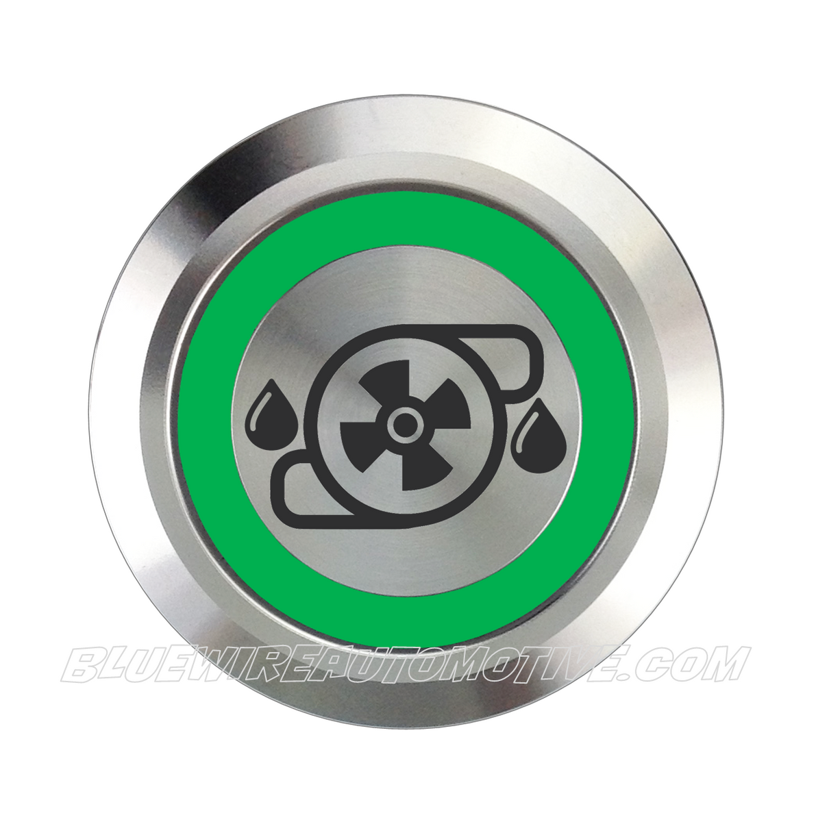 SILVER SERIES DUAL COLOUR BILLET BUTTON-22mm-WATER PUMP or STEERING PU ...