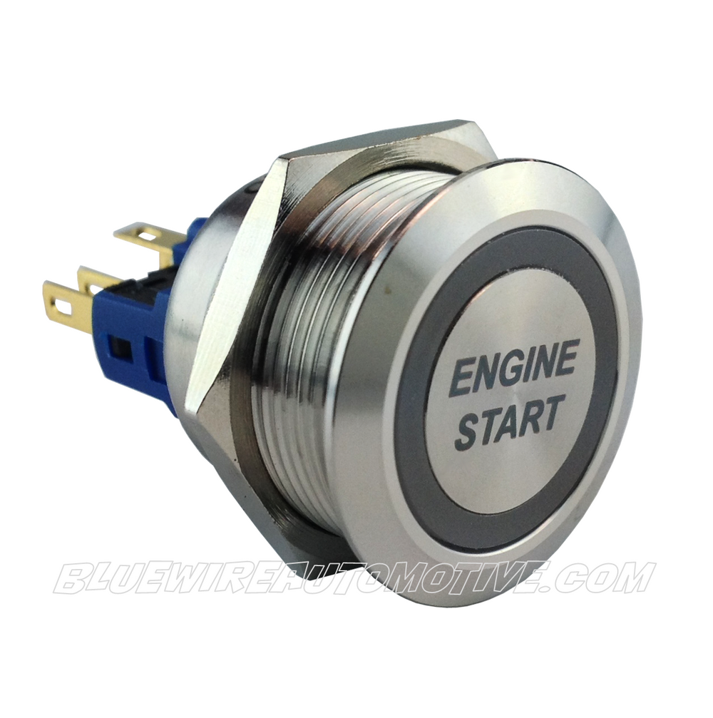 SILVER SERIES BILLET BUTTON-30mm-ENGINE START-BWASWSS30MES| Bluewire ...