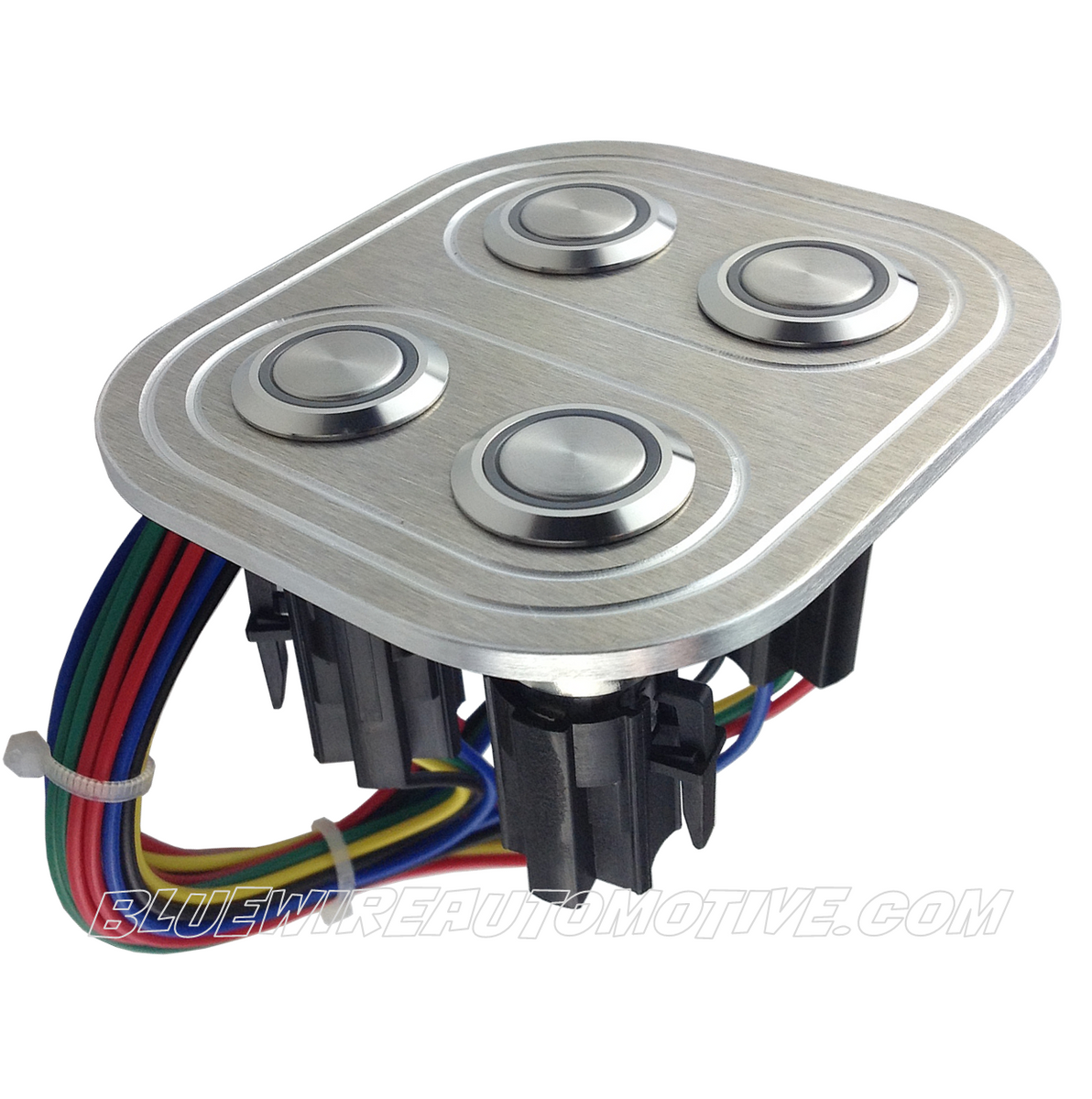 DELUXE SILVER SERIES BILLET POWER WINDOW SWITCH-2 DOOR-RED| Bluewire ...