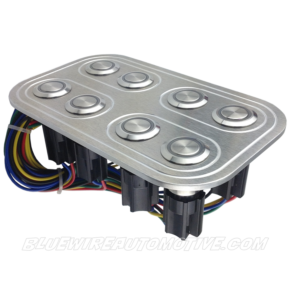 SILVER SERIES BILLET POWER WINDOW SWITCH-WHITE-4 DOOR| Bluewire Automotive