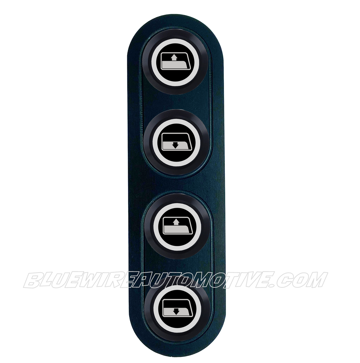 DELUXE BLACK SERISE BILLET VERTICAL 2 DOOR POWER WINDOW SWITCH-WHITE-W ...