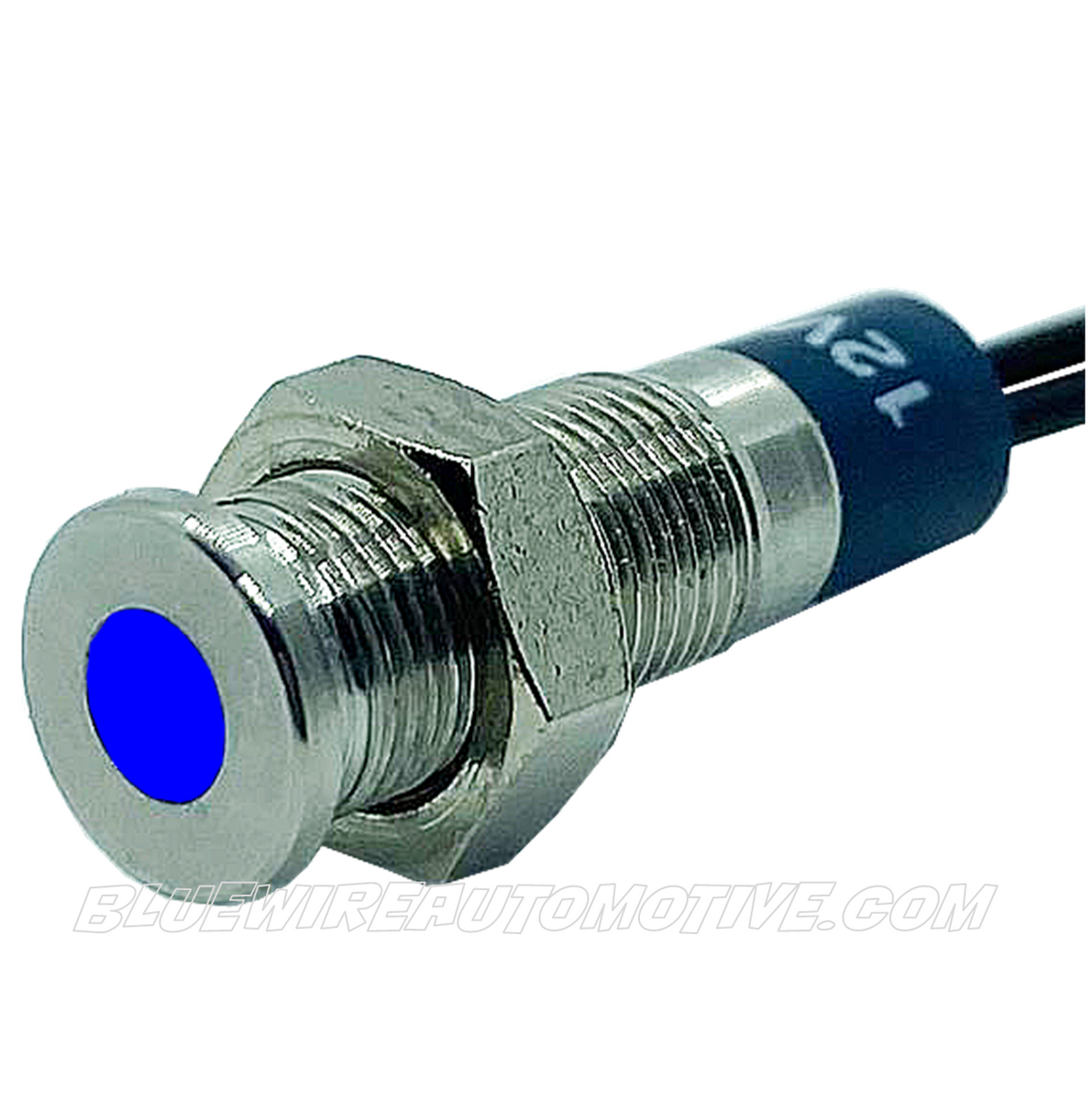 ULTRA SMALL SILVER STAINLESS STEEL LED DASH PILOT LIGHT BLUE 5mm ...