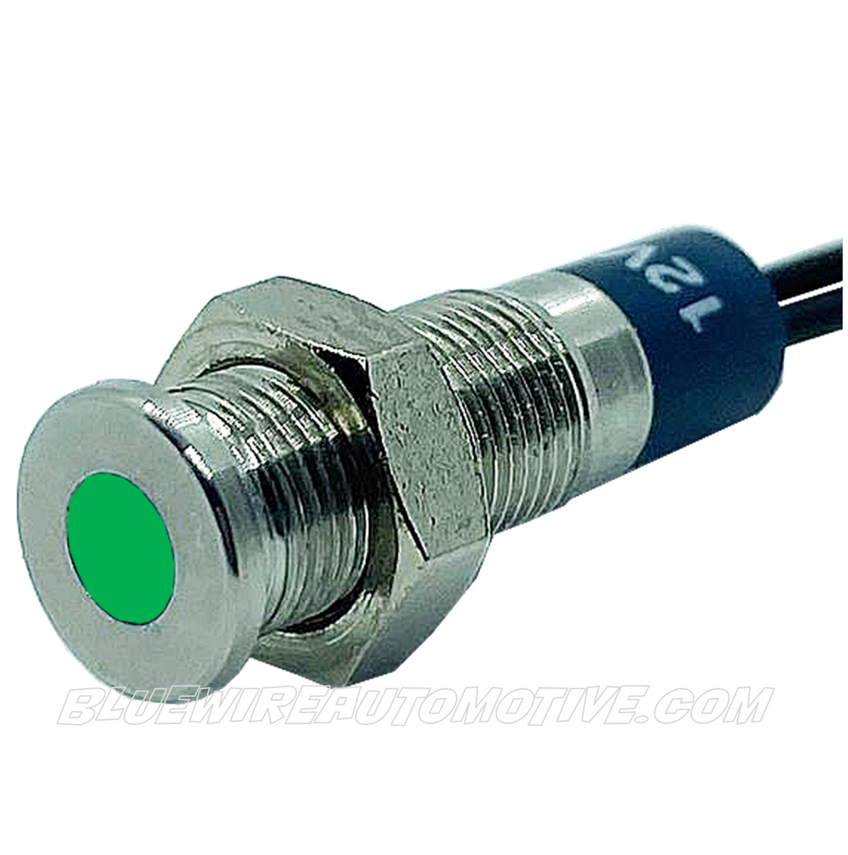 ULTRA SMALL SILVER STAINLESS STEEL LED DASH PILOT LIGHT GREEN 5mm ...