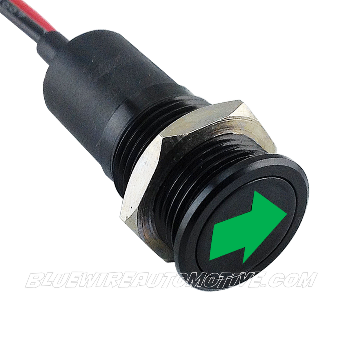 BLACK SERIES PILOT LIGHT SIGNAL-ARROW-GREEN-14mm| Bluewire Automotive