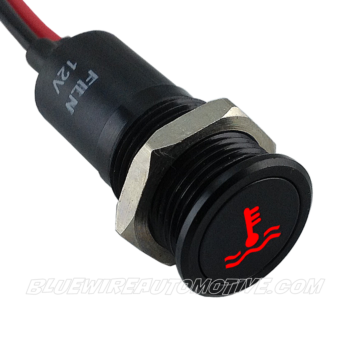 BLACK SERIES PILOT LIGHT SIGNAL-WATER TEMP-RED-14mm| Bluewire Automotive