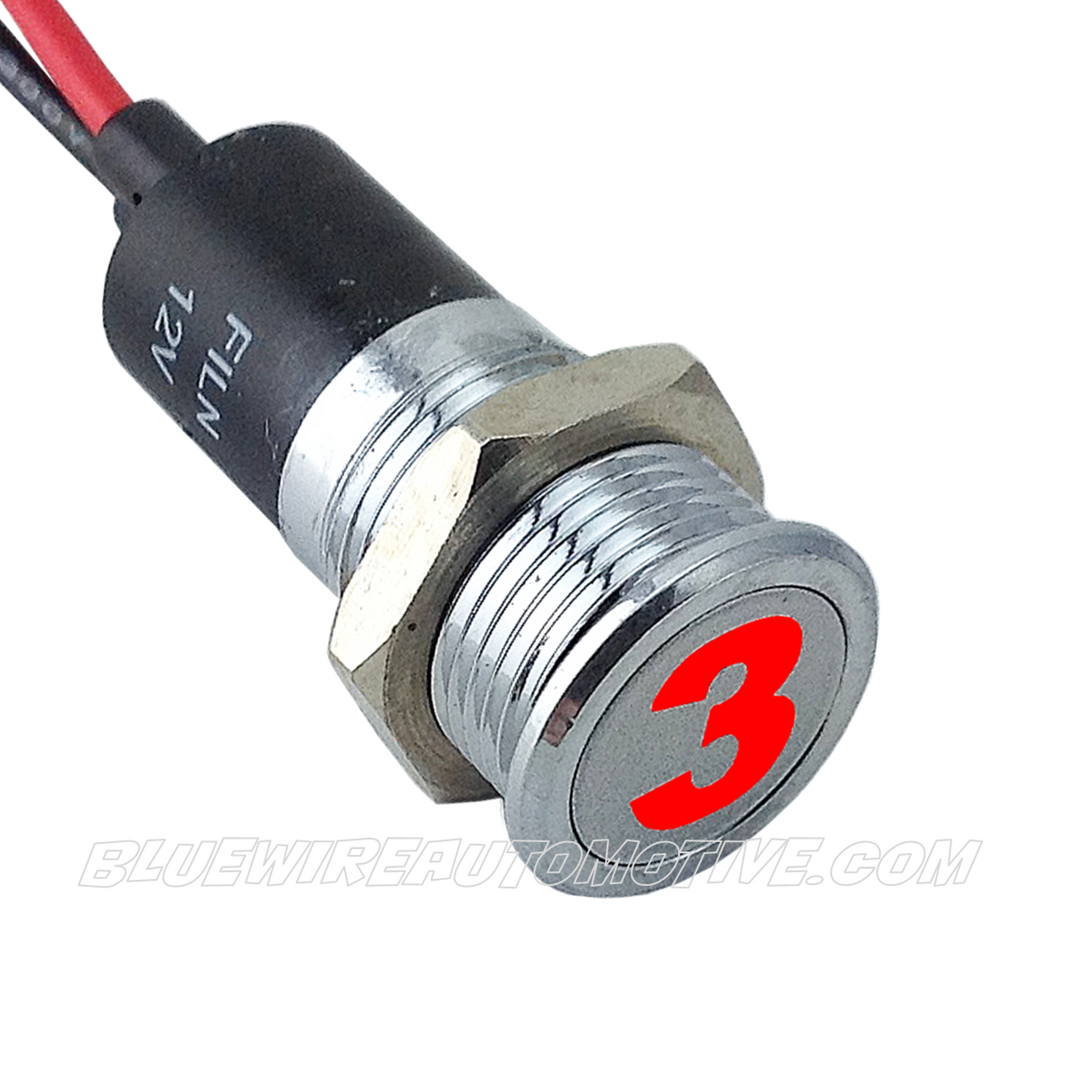 SILVER SERIES PILOT LIGHT SIGNAL-3-RED-14mm| Bluewire Automotive