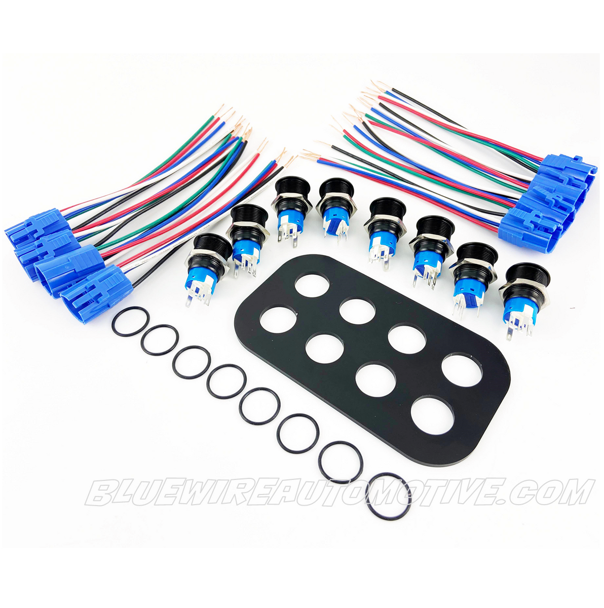 HORIZONTAL DELUXE BLACK SERIES BILLET POWER WINDOW ARROW SWITCH-4D-WHI ...