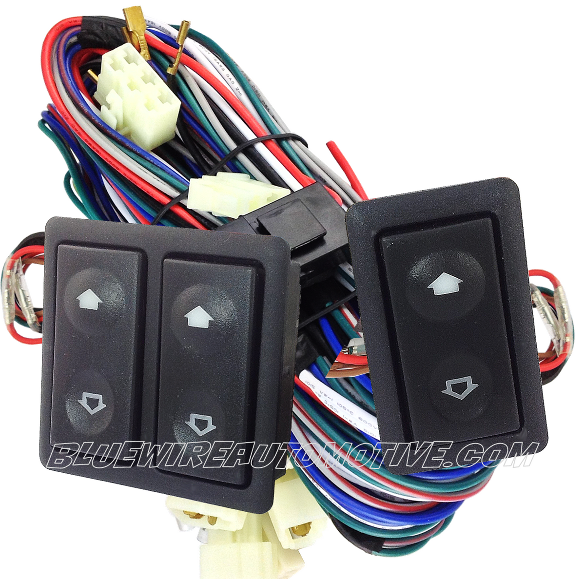 UNIVERSAL BMW SWITCH STYLE POWER WINDOW U-WIRE 3 SWITCH WIRING KIT 05 ...
