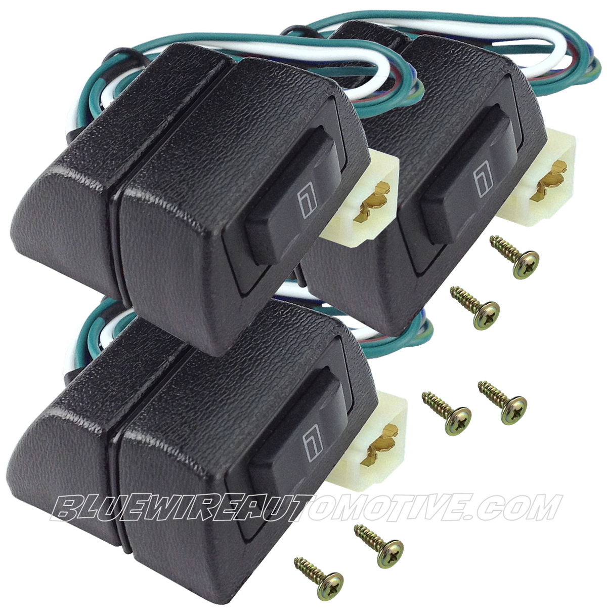 UNIVERSAL POWER WINDOW U-WIRE 7 SWITCH DOOR TRIM WIRING KIT| Bluewire ...