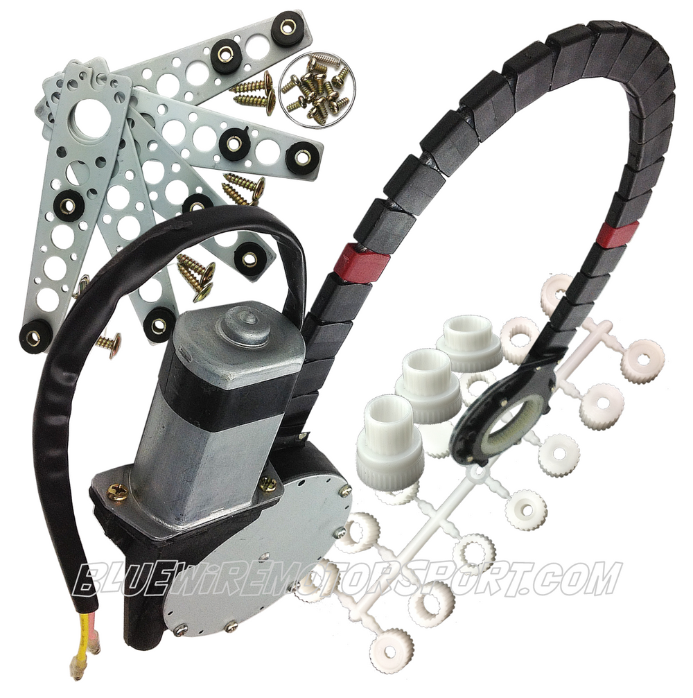 UNIVERSAL RHS CURVED GLASS POWER WINDOW MOTOR-1D-RIGHT BLACK CABLE SID ...