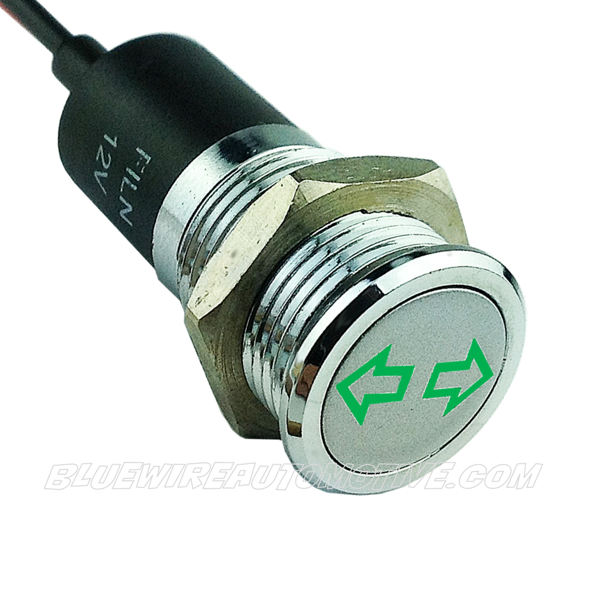 SILVER SERIES TURN SIGNAL LEFT/RIGHT PILOT LIGHT-GREEN-14mm| Bluewire ...
