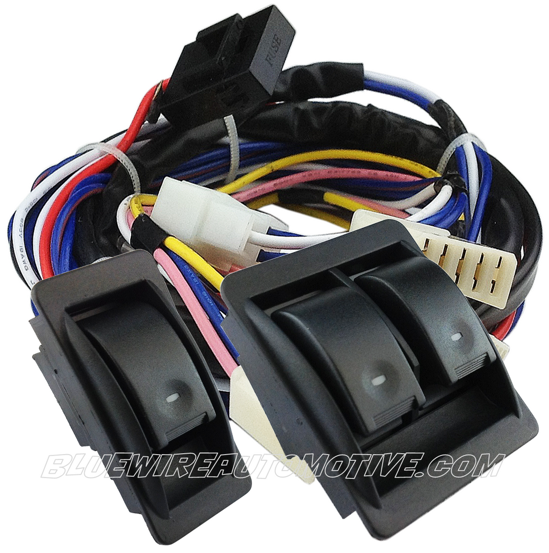UNIVERSAL POWER WINDOW U-WIRE PUSH/PULL 3 SWITCH WIRING KIT - BWA2SWK ...