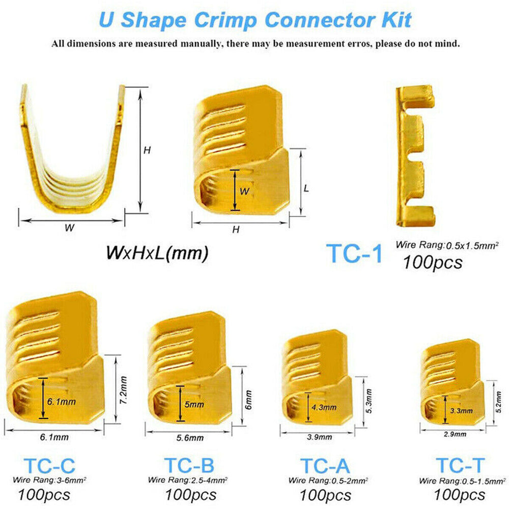OPEN BARREL SPLICE TERMINAL KIT-NON-INSULATED ASSORTMENT-500pack ...